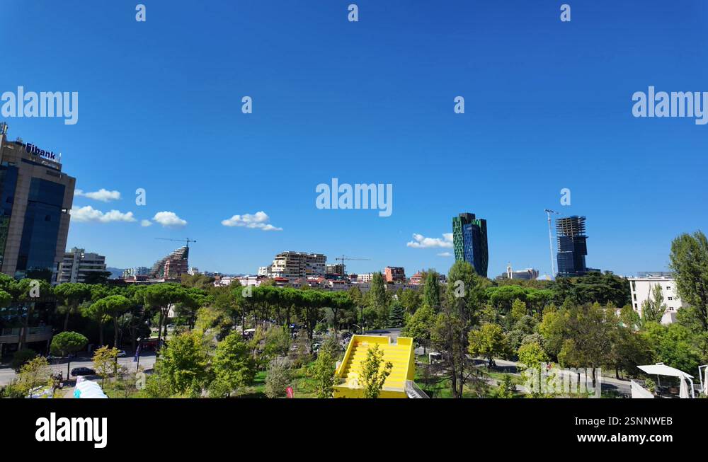 Tirana Albania modern buildings skyline day time real estate capital ...