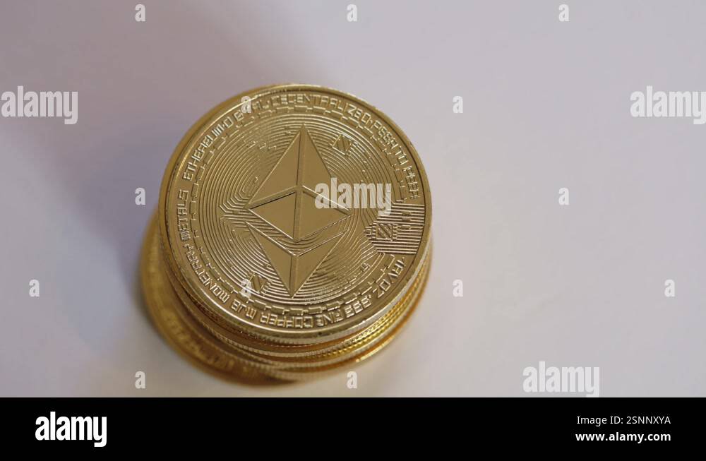 Bitcoin coins, digital asset, secure, money transaction exchange Stock ...