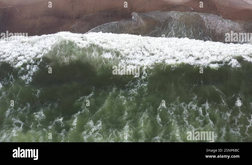 Aerial drone video of Pacific Ocean Waves in motion Stock Video Footage ...