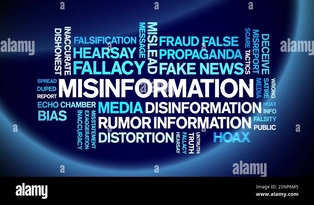 Misinformation animated word cloud,animation kinetic typography ...