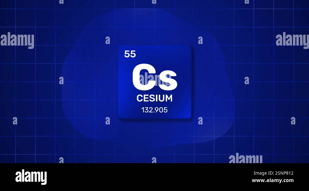 Cesium chemical element Periodic Table Stock Video Footage - Alamy