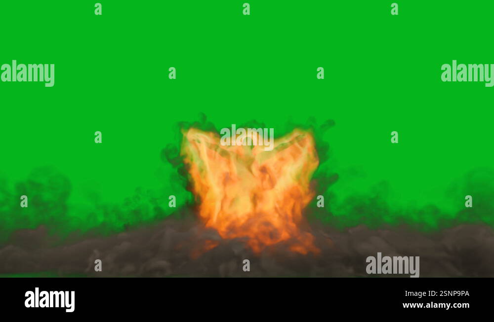 Human fire or man fire green back ground Stock Video Footage - Alamy
