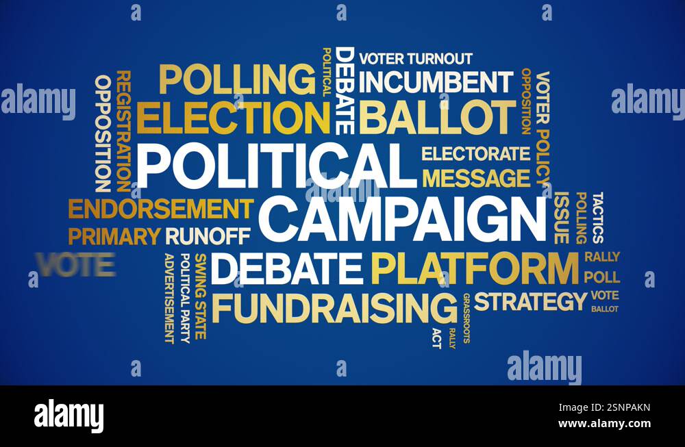 Political Campaign animated word cloud,animation tag kinetic typography ...