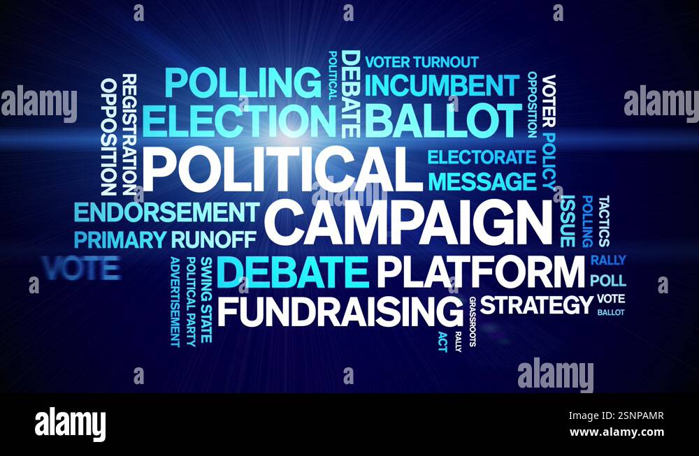 Political Campaign animated word cloud,animation tag kinetic typography ...
