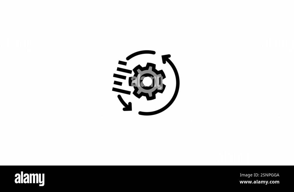 Modern user settings animated icon - Agile and teamwork symbol motion ...