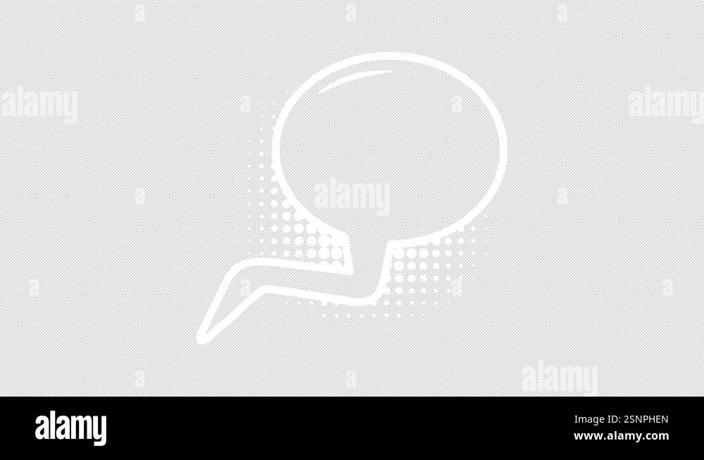 Comic speech bubbles with halftone shadows in pop art style graphic animation Stock Video ...