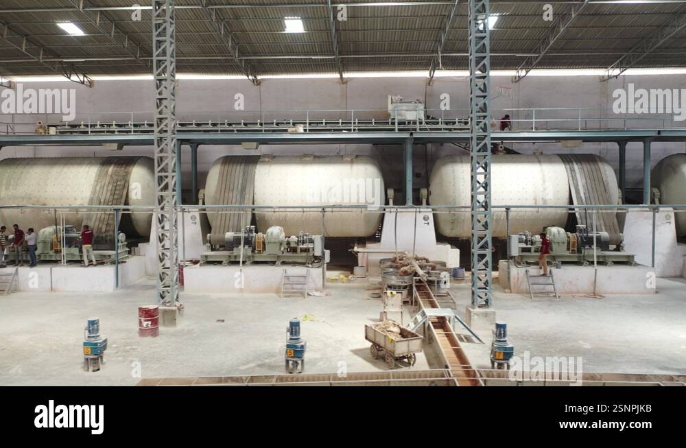 ceramic tiles slurry making process department in the section ...