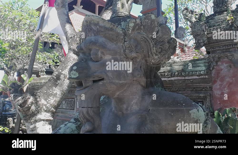 Close Up Of Large Monkey Statue in Ubud, Bali Stock Video Footage - Alamy
