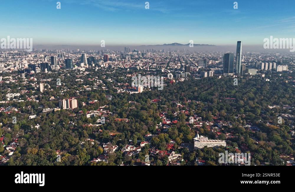 Cold morning scenes from above in south Mexico City, Coyoacan Stock ...