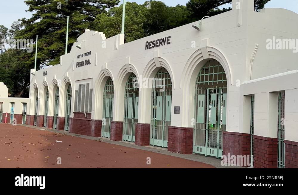 Perth Oval HBF Park Ticketing Gates medium extreme angle right stadium ...