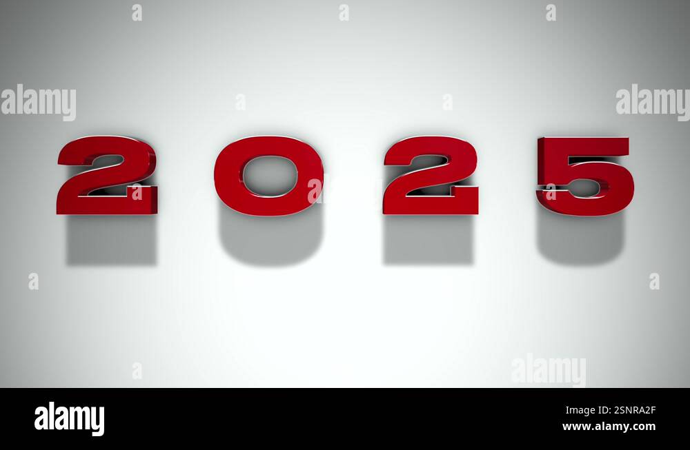 The 2025 year animation title Stock Video Footage - Alamy