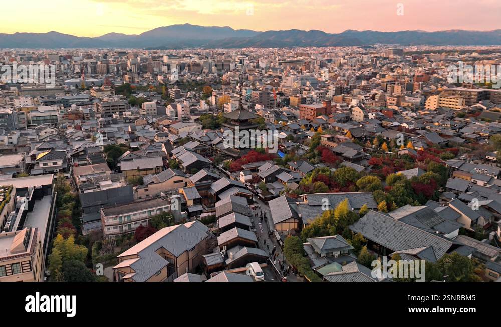 Fushimi Inari Shrine in Kyoto at Sunset During Autumn Stock Video ...