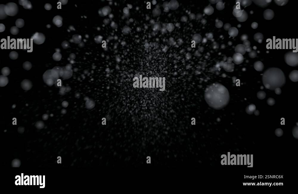 Visual Effects, VFX, white particles, snow emitting from center towards ...