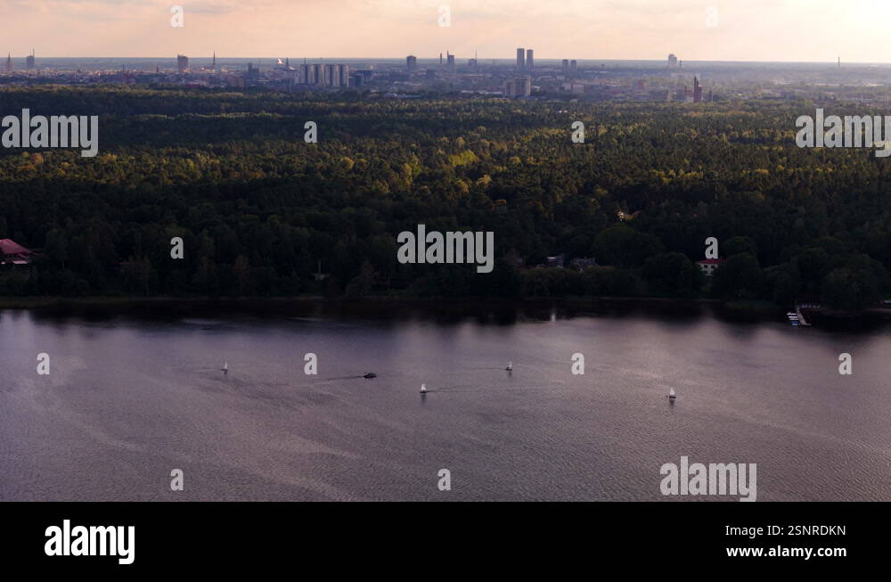 Kisezers Lake near Riga, Latvia blending water, green landscapes, and ...