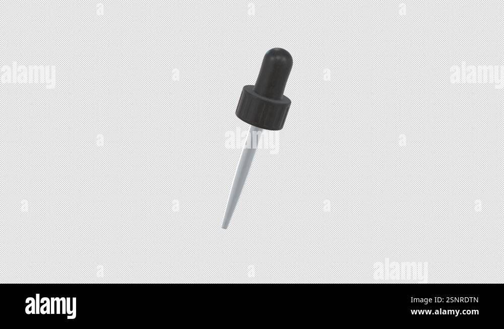 Eye Dropper Rotating on a Transparent Background. Seamless Loop ...