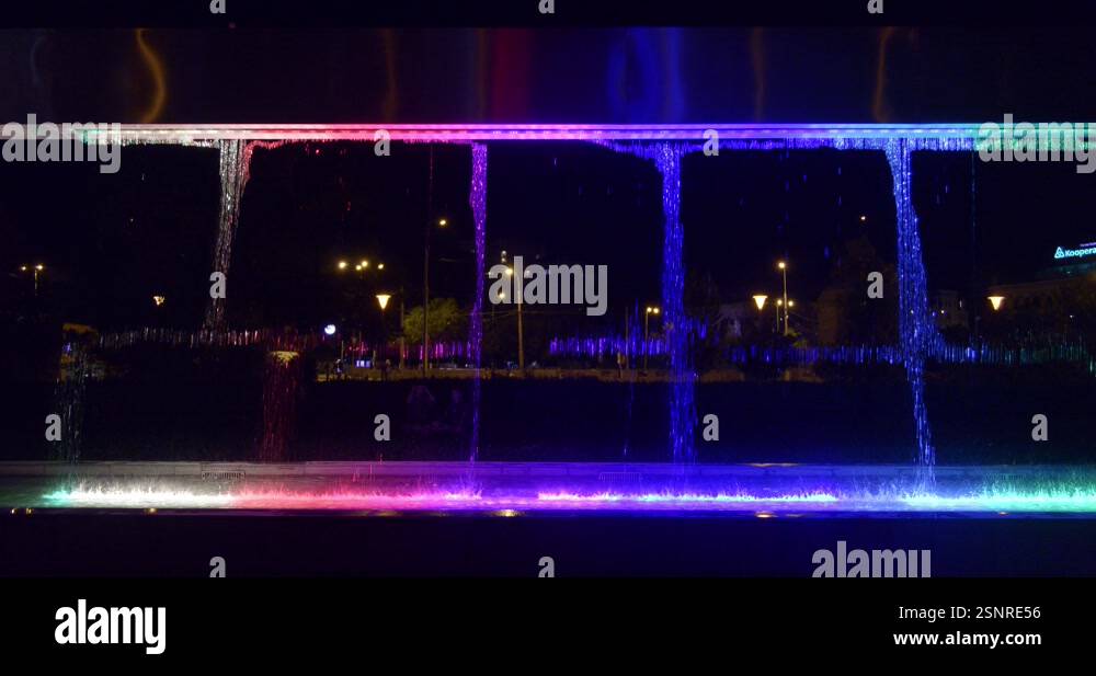 Nighttime LED Light and Water Show Stock Video Footage - Alamy