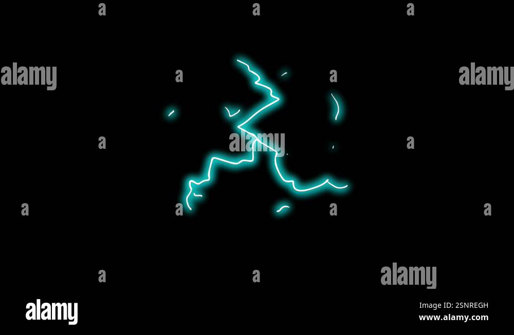 Lightning Thunder Boom Electrical Cartoon energy Animation, vfx element ...