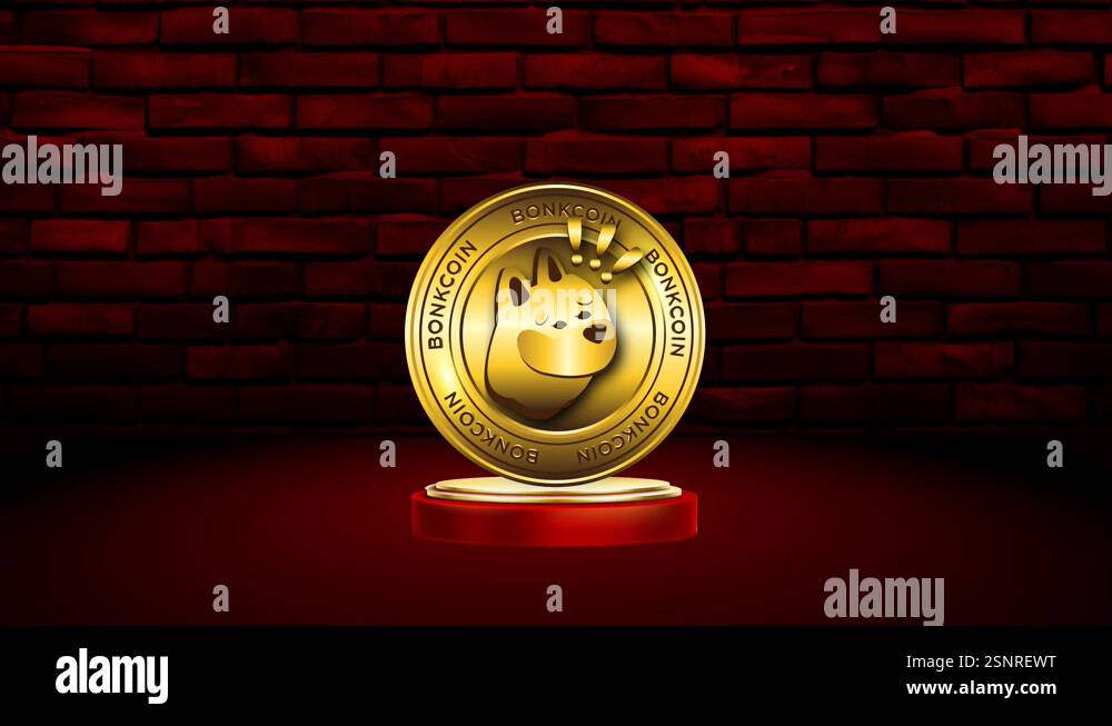 bonk coin 3d animation green screen background Stock Video Footage - Alamy