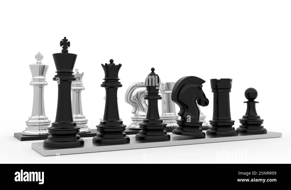 chess pieces on grey background Stock Video Footage - Alamy