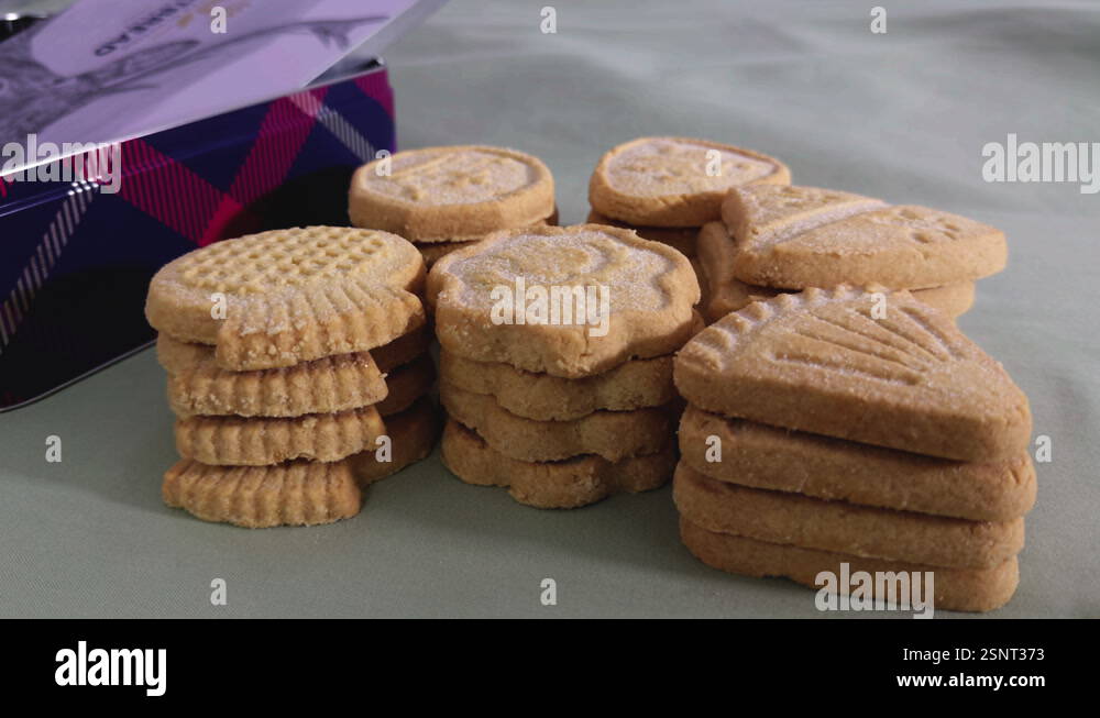 All butter shortbread biscuit assortment Stock Videos & Footage - HD ...