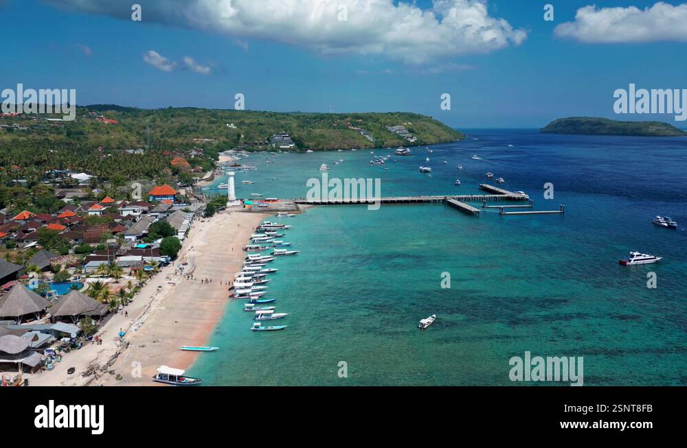 Toya Pakeh Beach And Nusa Penida Port In Summer In Penida Island, Bali ...