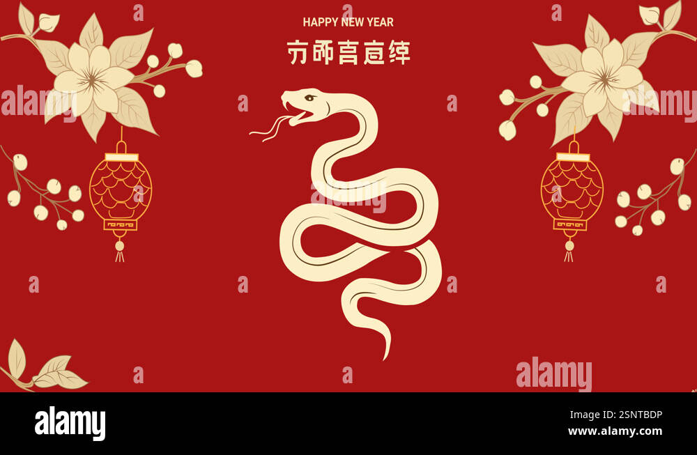 A vibrant Chinese New Year 2025 animation in red and gold Stock Video ...