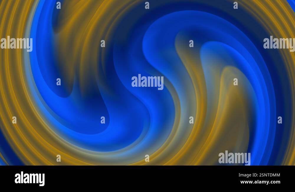 A gradient yellow and blue abstract vortex background animation ...