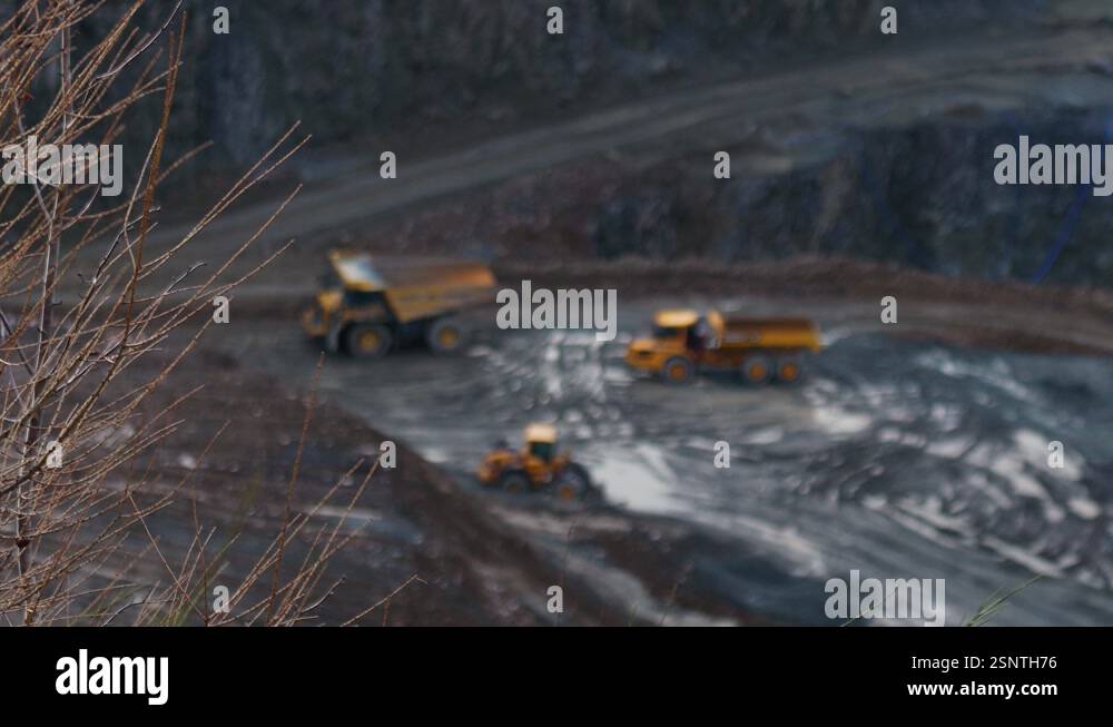 modern quarry work 4k 25fps video background Stock Video Footage - Alamy
