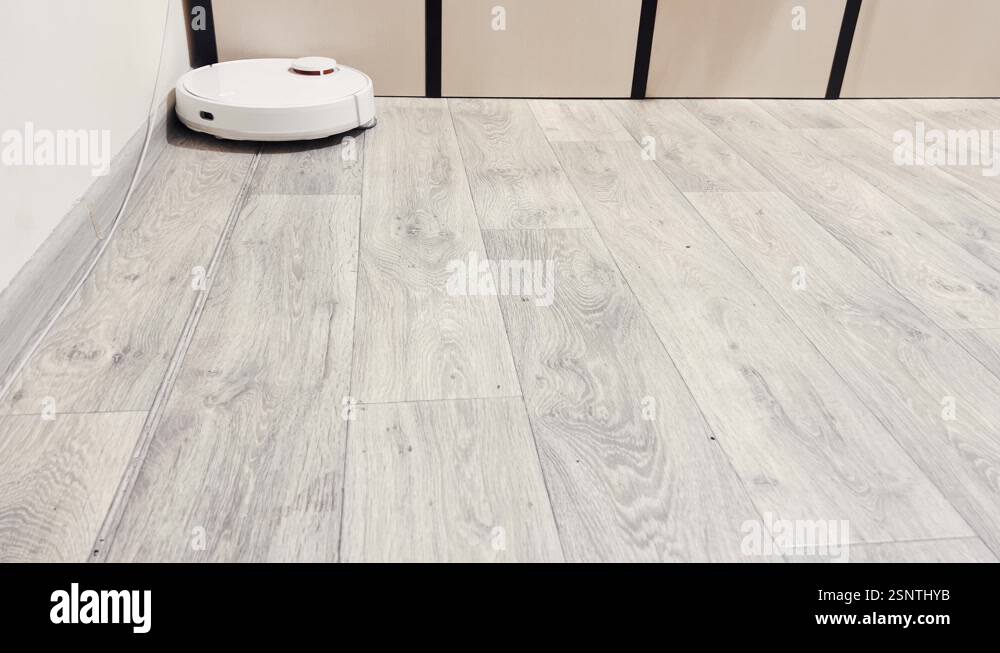Smart cleaning in action! Watch as the robot vacuum cleaner ...