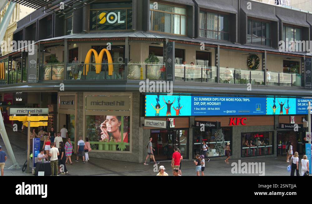 Brisbane's vibrant Queen Street Mall, a thriving shopping and dining ...