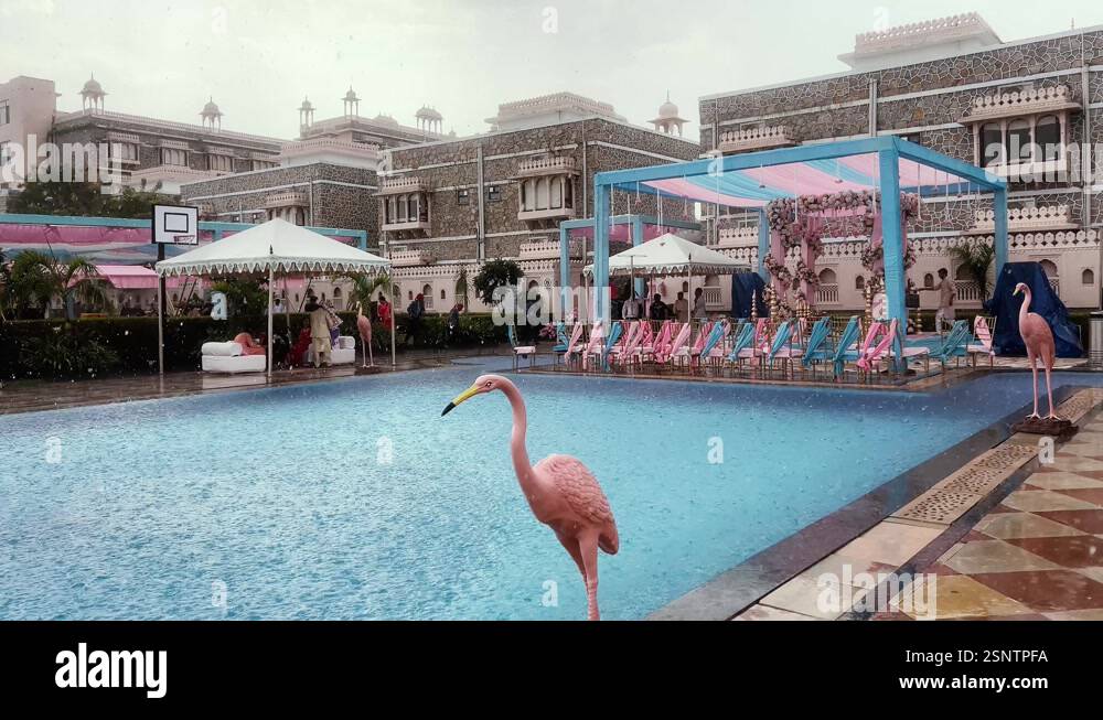 swimming pool with water drops and people Stock Video Footage - Alamy