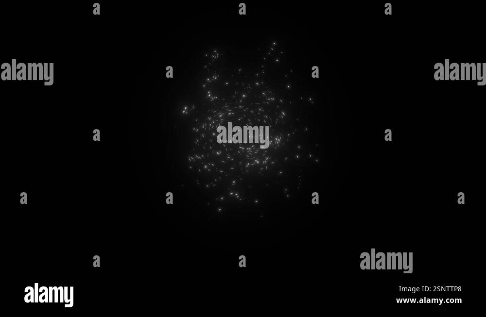 Particles Swirl Explosion. Magical White Particle Blast. Swirling ...