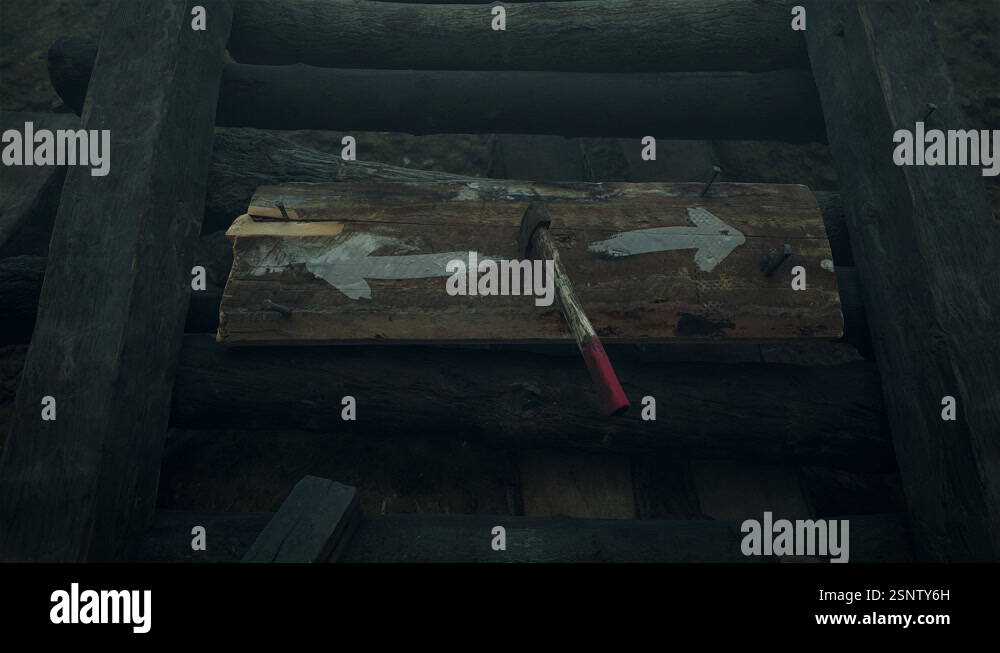 Running in a trench maze, choosing the right way, 3D animation Stock ...