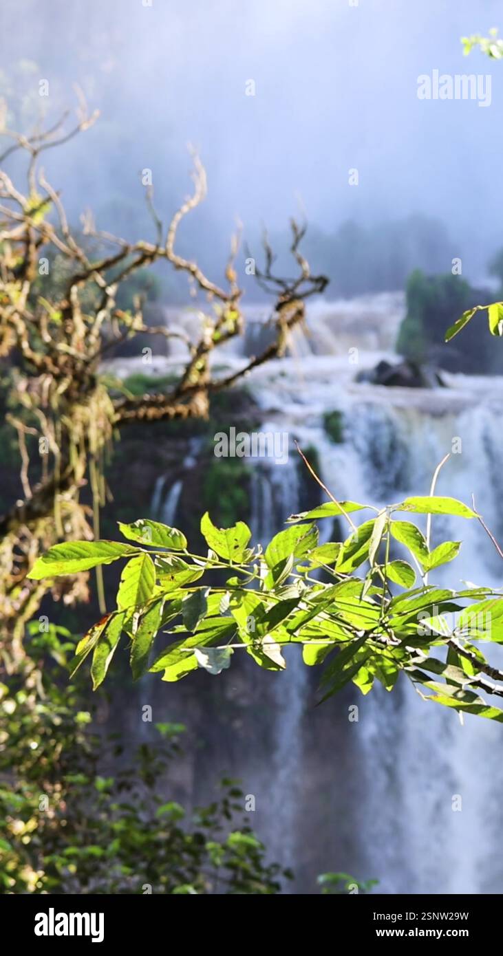 Argentina, popular tourism destination of Iguazu National waterfall ...