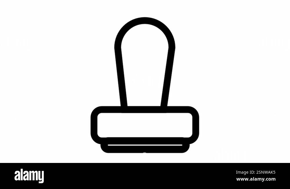 Modern stamp animated icon - School education or office motion design ...