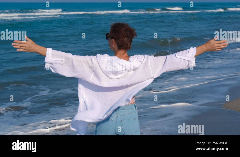 Feel the freedom of the sea on holiday Stock Video Footage - Alamy