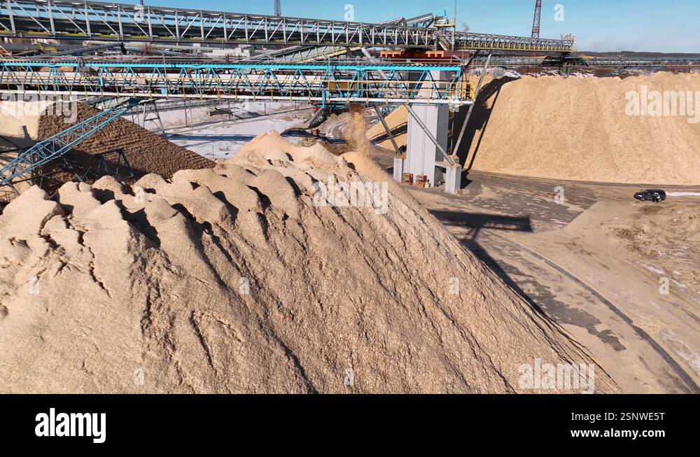Drying of wood chips. Paper production. Forest industry. Copter Stock ...