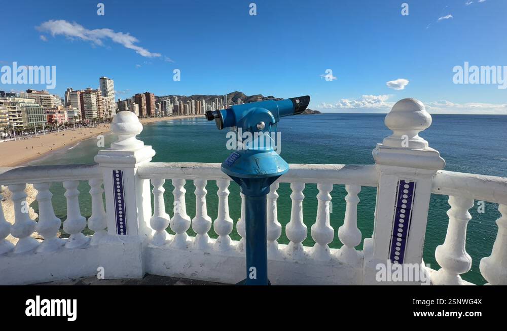 Benidorm; Spain; January 12, 2025: Views of the Levante Beach Stock ...