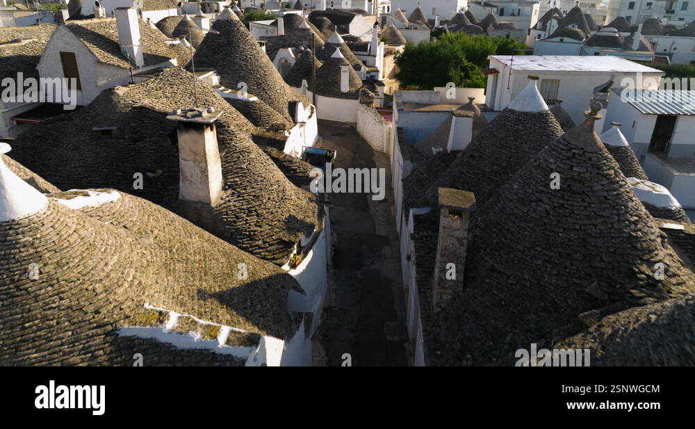 Alberobello, Apulia, Italy - A View of Trulli, Traditional Stone Huts ...