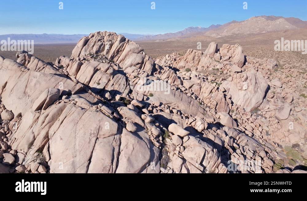 Rugged hill rock formation Kelso Pinto Basin Dunes Joshua Tree National ...