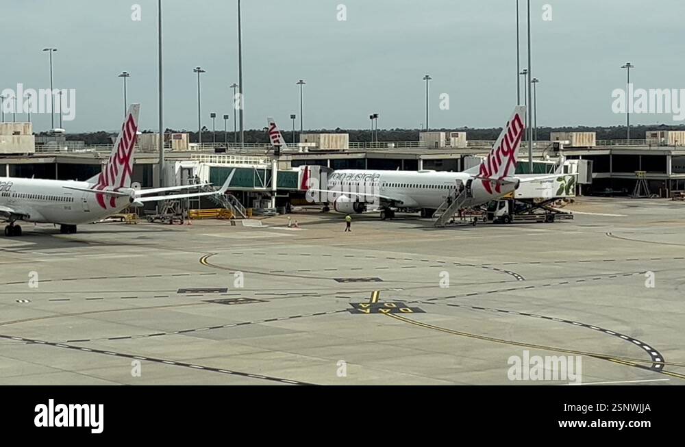 Melbourne: Boeing 737 passenger jets of Australian airline Virgin ...