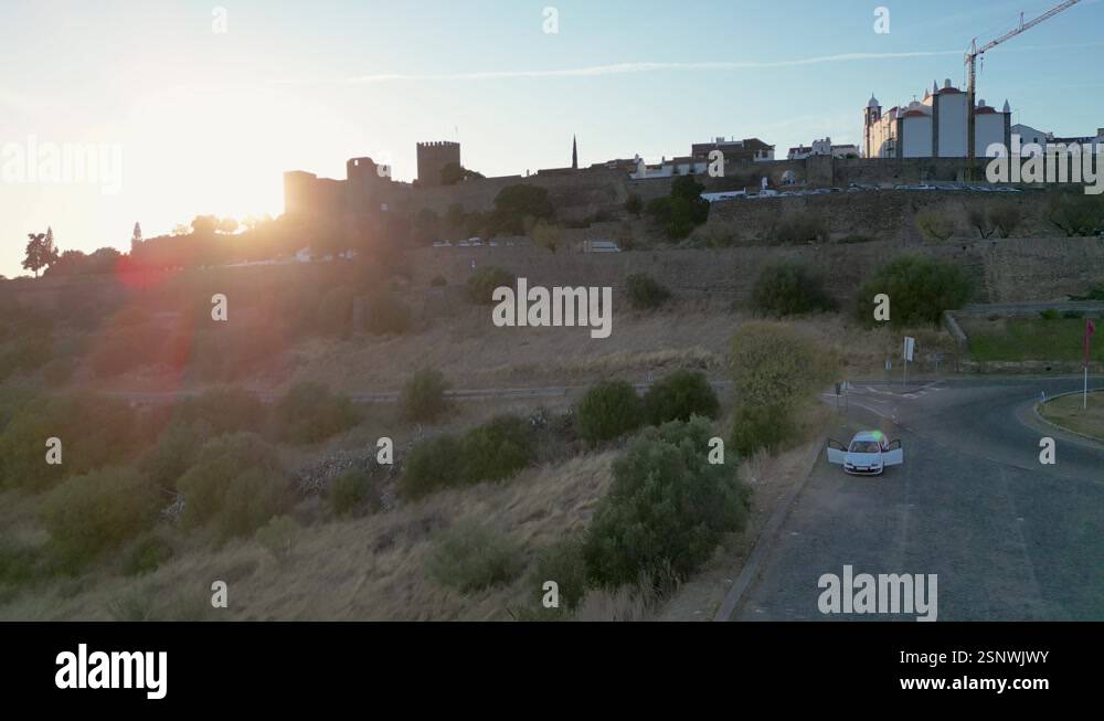 Rural outskirts of Lisbon Portugal city countryside aerial drone ...