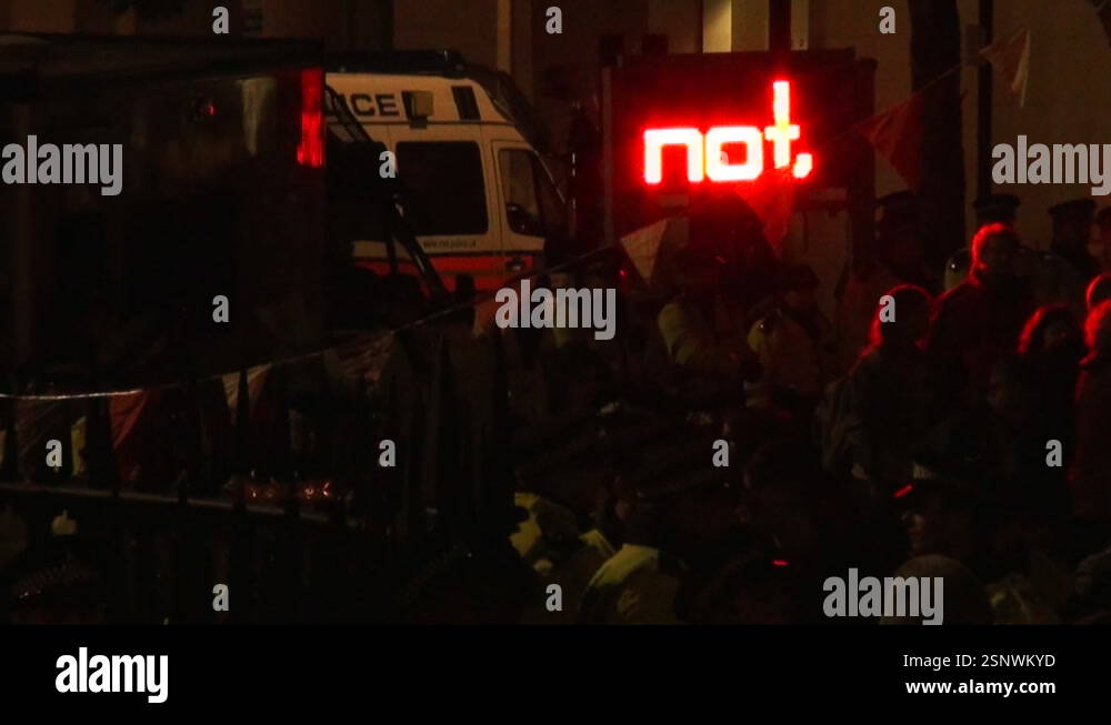 An LED Billboard Reads “This Is Not A Clearance” During A Public Order ...