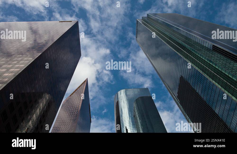 Time Lapse of Clouds and Office Buildings in Los Angeles - 4K Stock ...