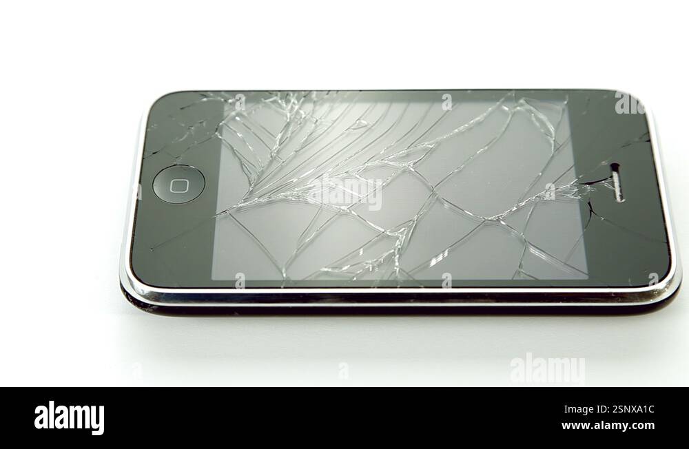 Destroyed iPhone mobile phone Stock Video Footage - Alamy