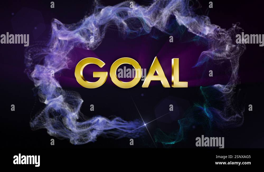 GOAL Gold Text in Particles, with Final White Transition Stock Video ...