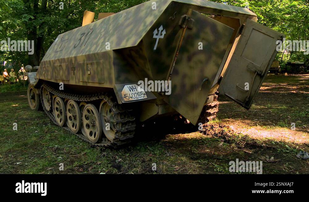 WWII German half track interior Stock Video Footage - Alamy