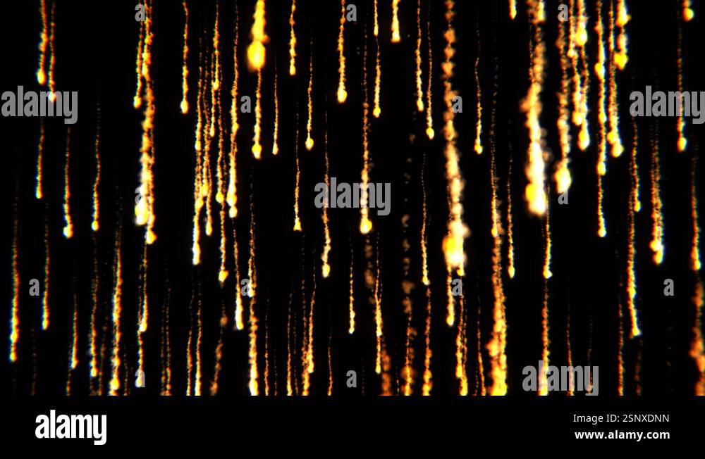 Fire rain, sparkle particle glow hot volcano lava eruption Stock Video ...