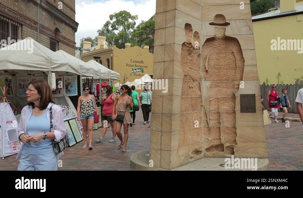 settlers monument, playfair street, the rocks, sydney, australia Stock ...