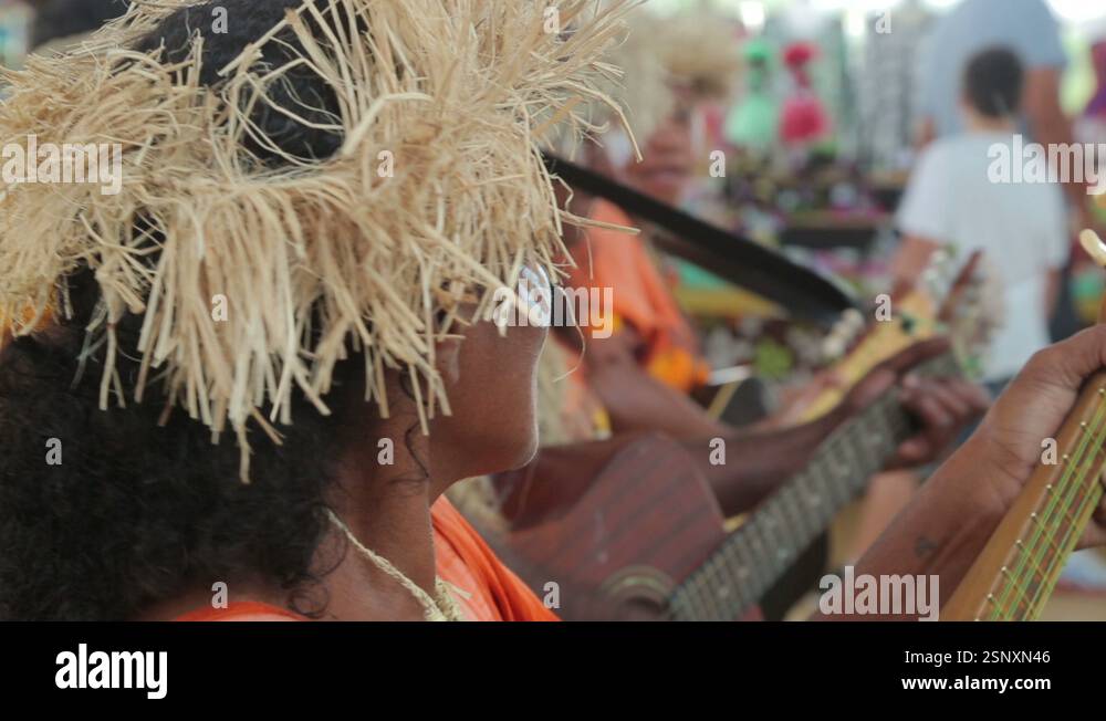 kanak people of noumea, new caledonia playing music Stock Video Footage ...